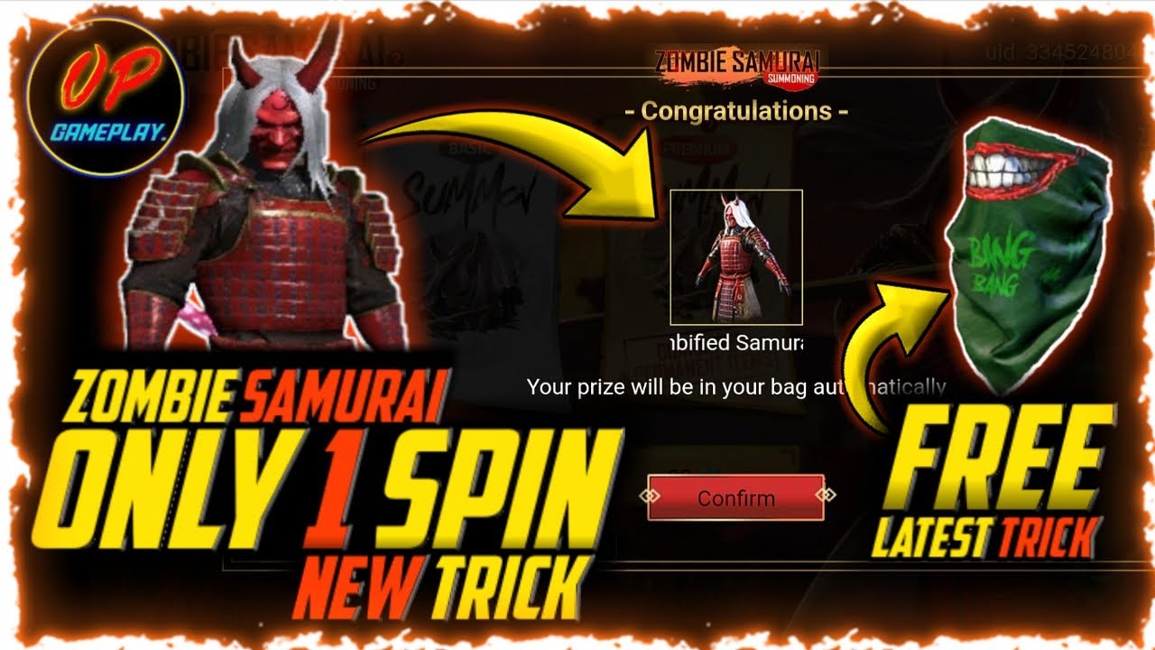 Zombie Samurai Bundle Only One Spin Trick | How To Get Free Samurai ...