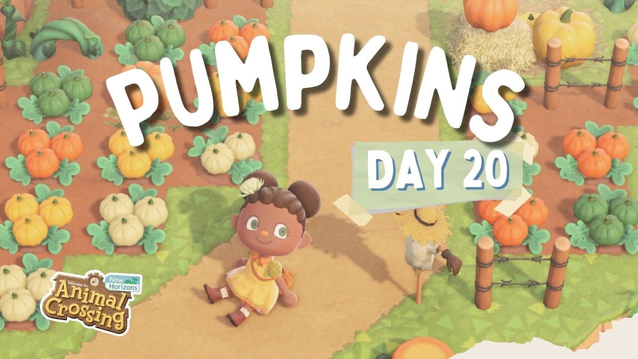 Day 20: Mini Pumpkin Patch and Ava's Yard | NO Terraforming 30-Day Challenge // ACNH - YouTube