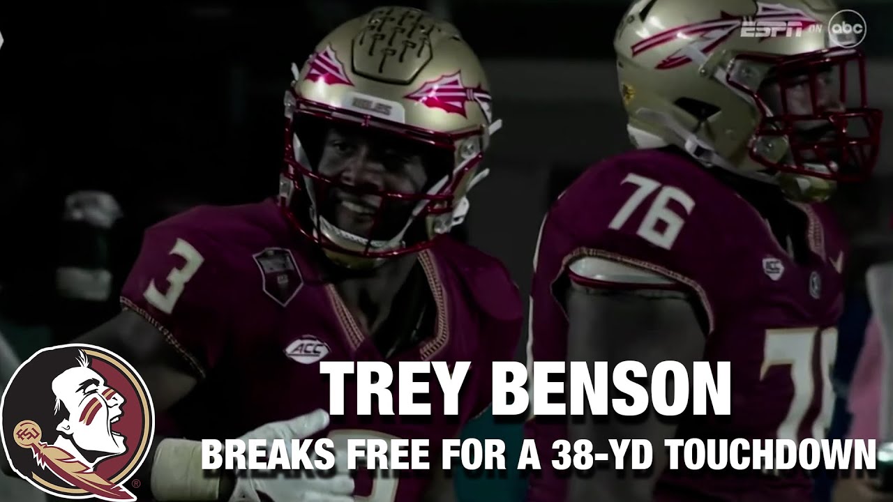FSU's Trey Benson Breaks Free For A 38-YD Touchdown - YouTube