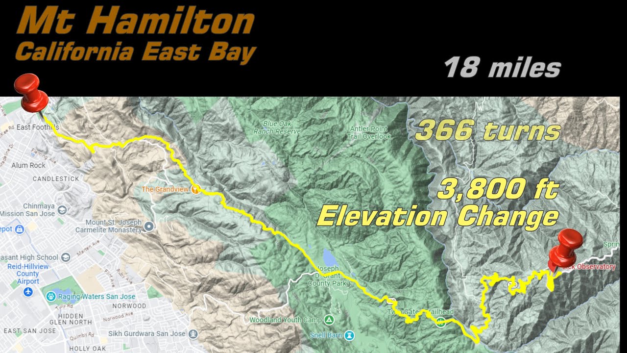 Riding to the top of Mt Hamilton - YouTube