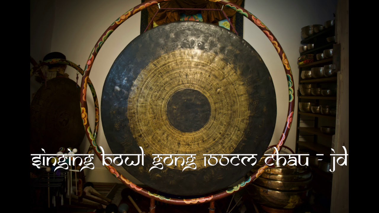 Nepalese Singing Gong 100cm with Tibetan Conch Shell - Silence In Sound ...