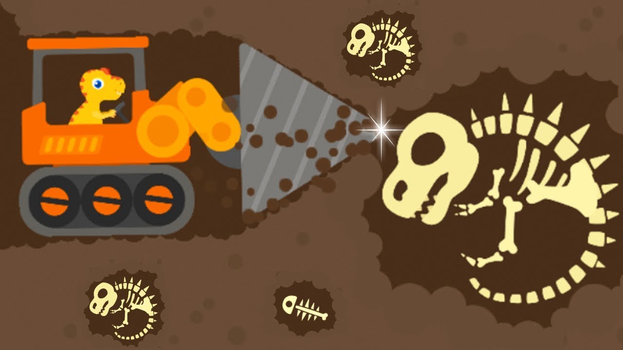 Dinosaur Digger 3 - Fun Truck Driving Kids Games - Dinosaur Drive Color ...