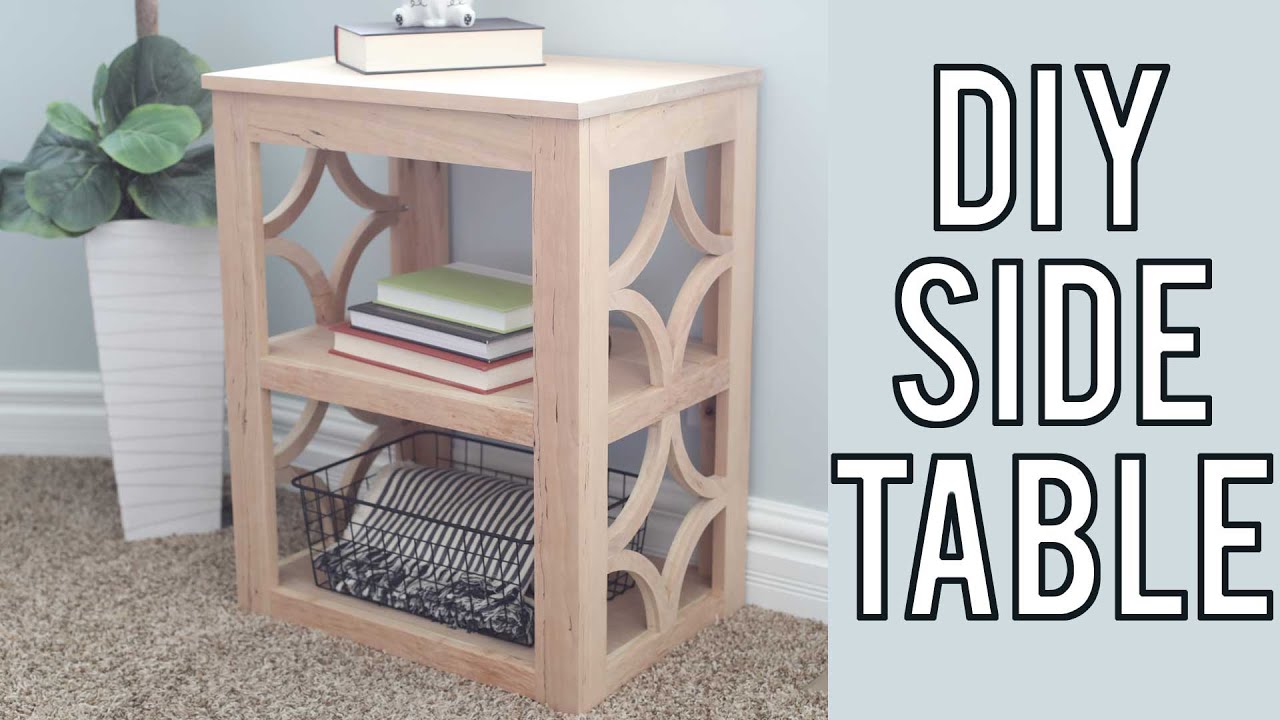 The Lisa Side Table Build with Sweeping Diamond Detail - YouTube