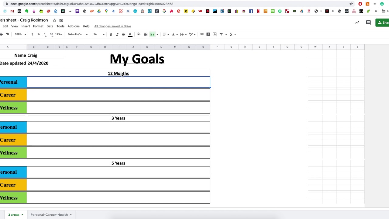 Guide to filling out the Goals Sheet - YouTube