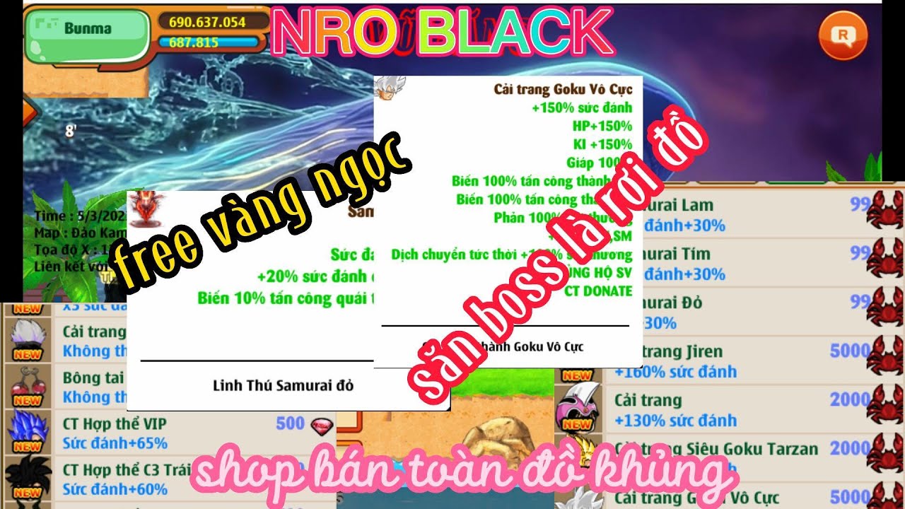 NGỌC RỒNG LẬU MỚI / NRO BLACK vừa mới open free vàng ngọc shop bán toàn ...