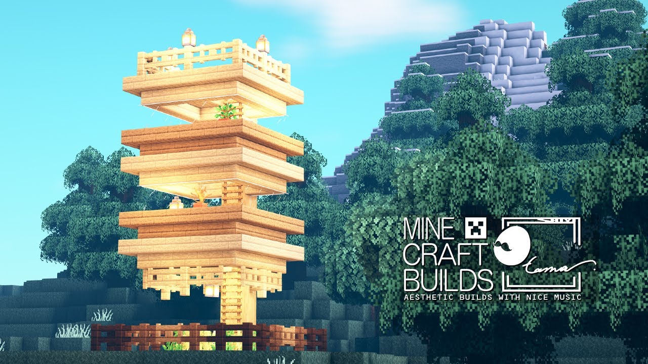 🔨🏡 Minecraft: 🌳 5x5! How to Build a 3-Floor Wooden Tower House: Easy ...