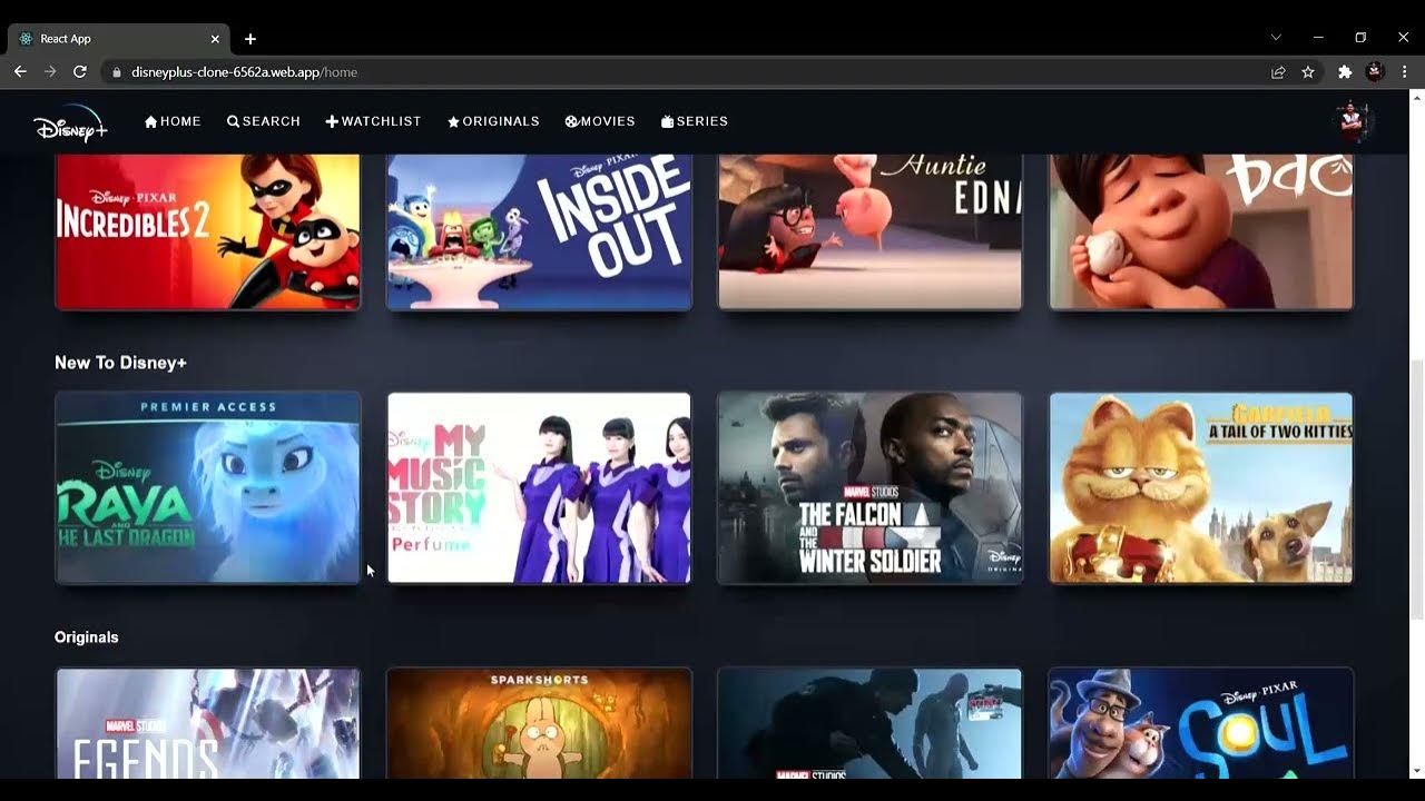 Disney-Plus-Clone With ReactJs || React-Js Project || Firebase Project - YouTube