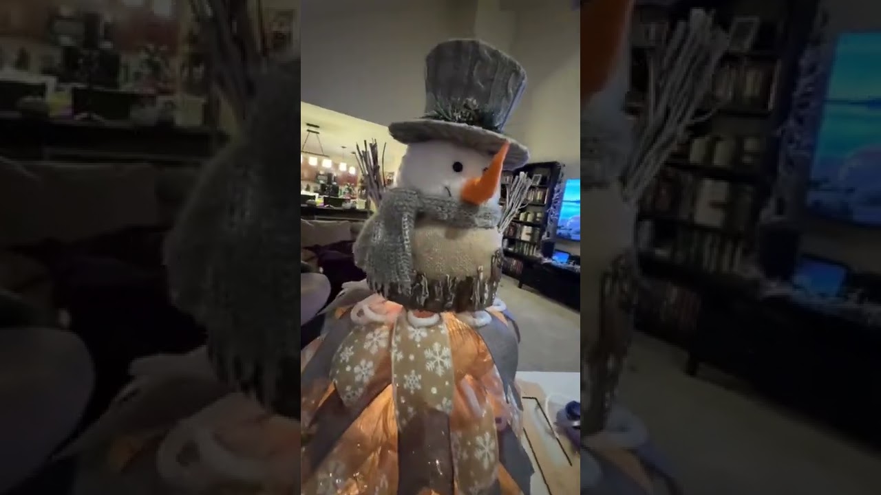 Snowman Tomato Cage Tutorial