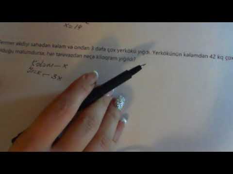 6 sinif tenlik qurmaqla mesele helli 1 hisse - YouTube
