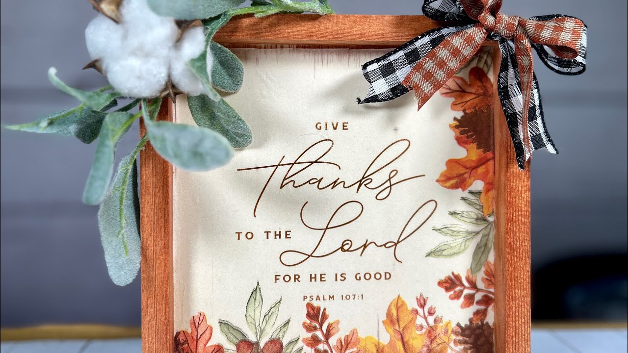 Fall Inspired Shadowbox. Check description box for kit link - YouTube