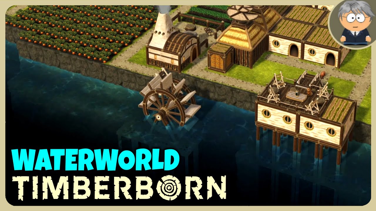 Spinning my wheels - Waterworld custom map - Timberborn Gameplay - YouTube