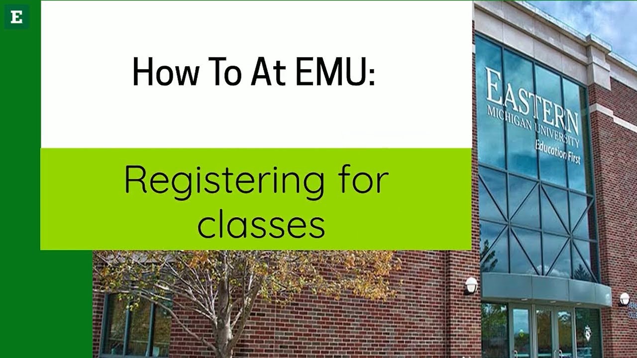 How to at EMU: Registering for Classes - YouTube