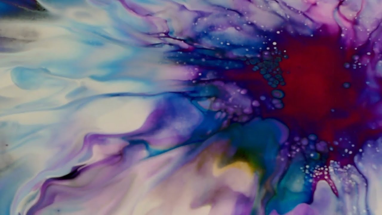 Magenta Explosion Blowouts....TWO stunning paintings! - YouTube
