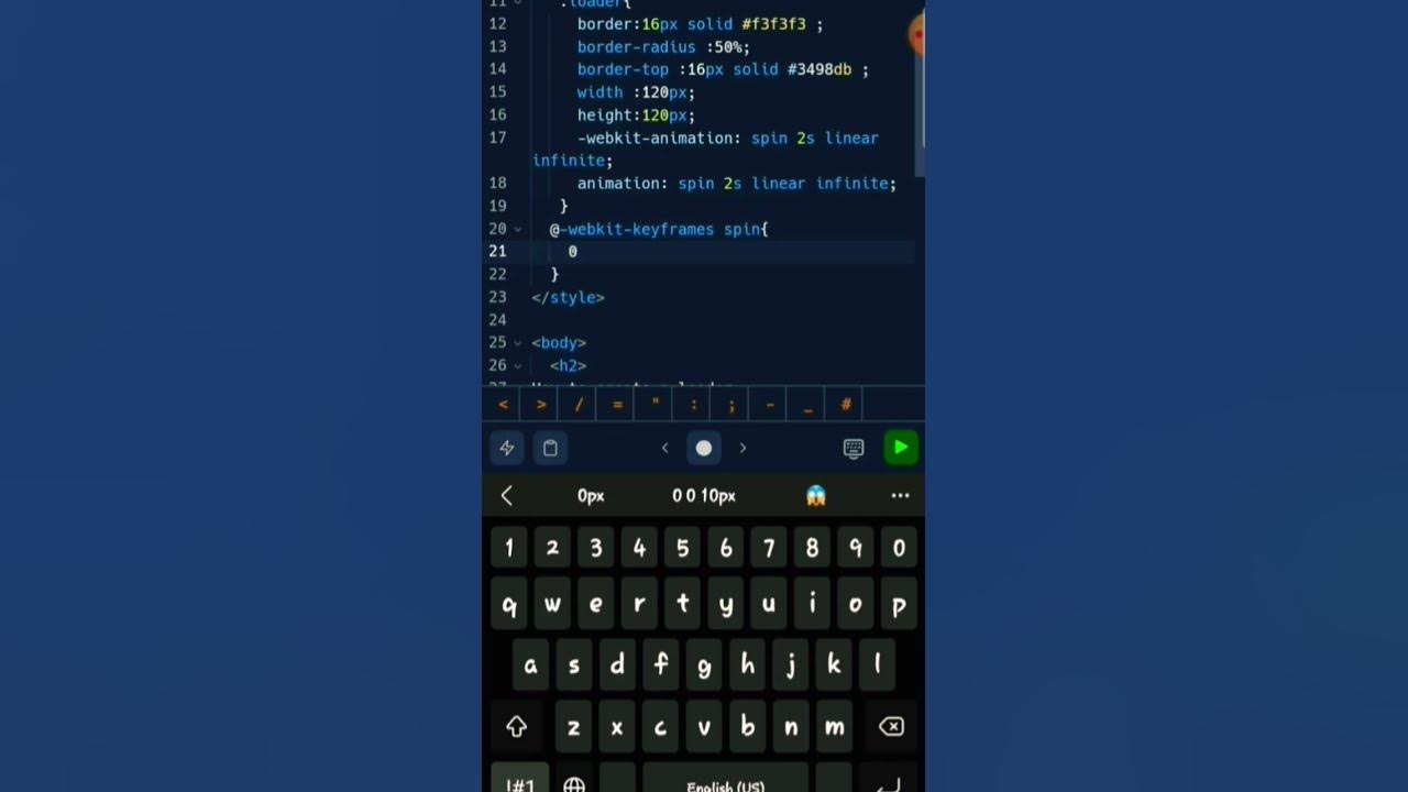 How To Create A Loader Html Css Coding Html Programming