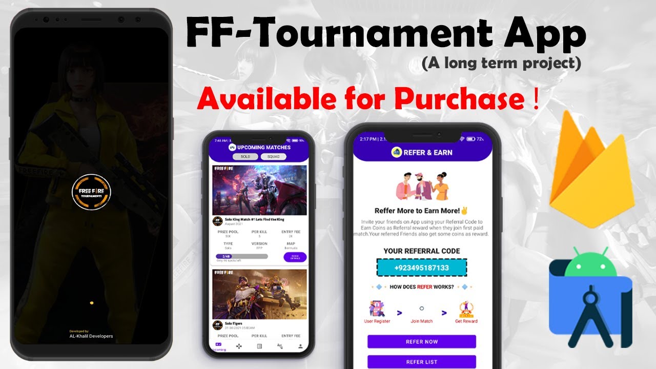 FreeFire Tournament App - Available for Sale - YouTube