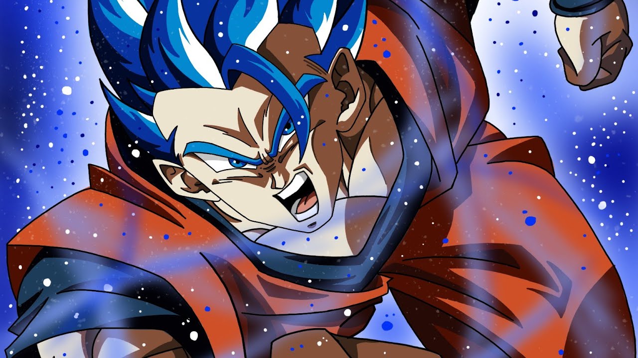 DRAWING ADULT GOHAN SUPER SAIYAN BLUE EVOLUTION ON IPAD PRO - DRAGON ...