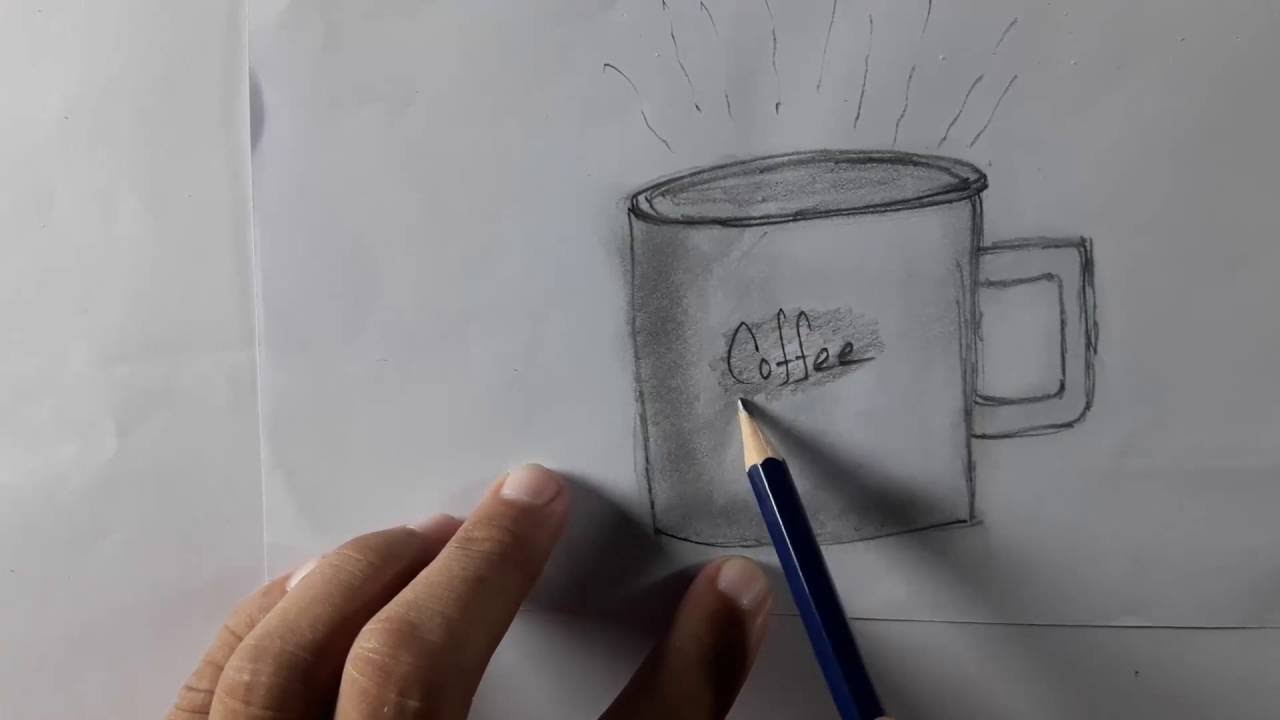 How to Draw a Cartoon Cup of Coffee - Kids Drawing Tutorial - YouTube