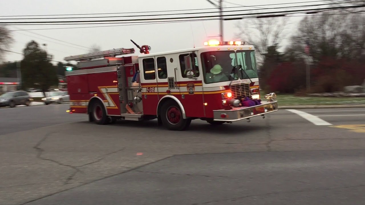 Queensbury Central Fire Engine 315 and Engine 318 Responding - YouTube