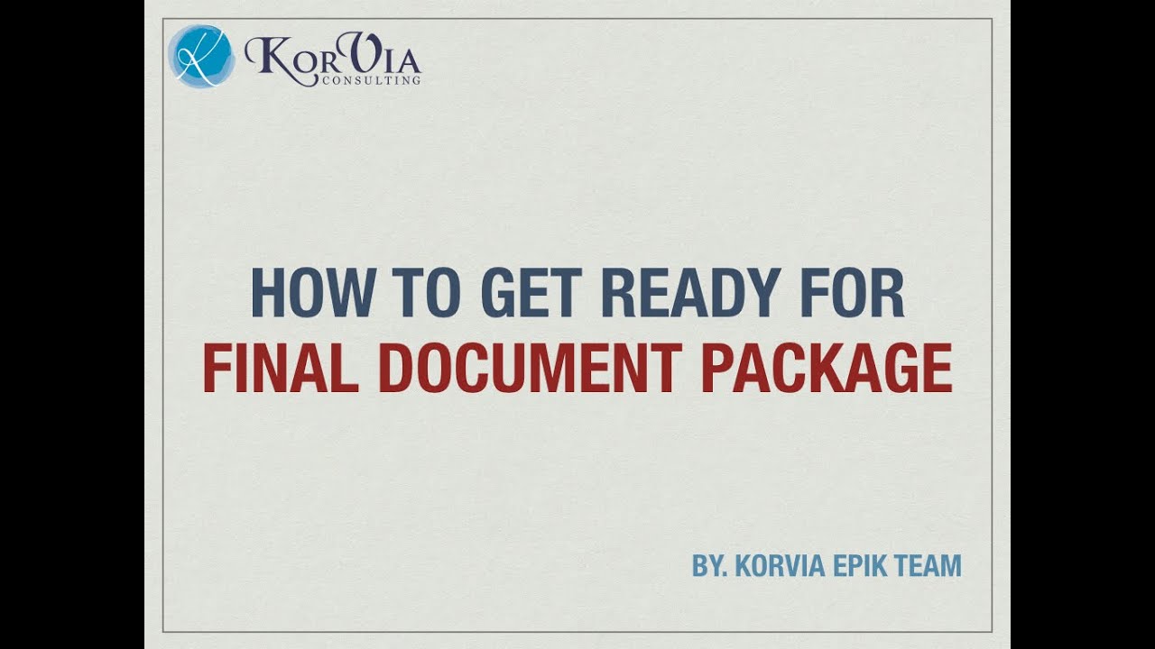 EPIK Application - How to prepare Final Documents Webinar - YouTube