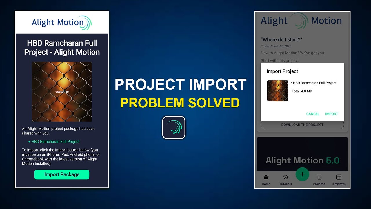 Alight Motion Project Problem Solve || Improt Package Alight Motion # ...