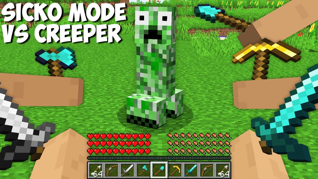 SICKO MODE vs CREEPER in Minecraft ! Creeper are you ok ? - YouTube