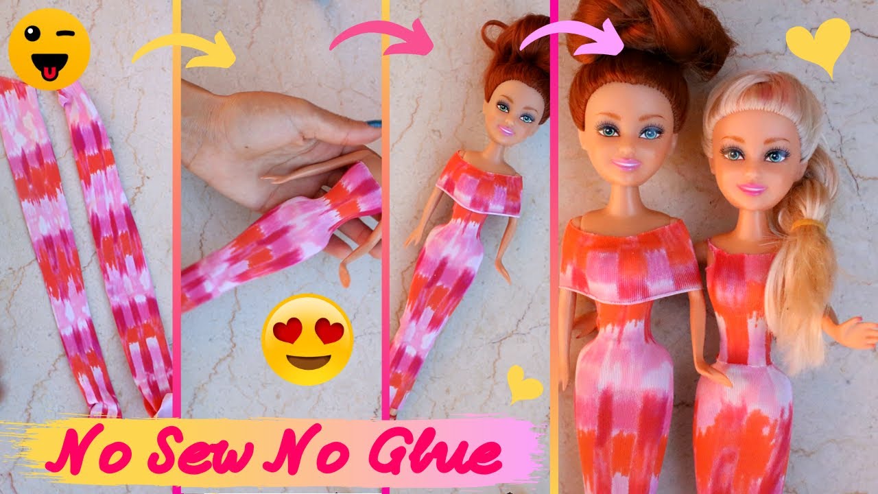 2 DIY No Sew No Glue Doll Clothes How To Make Barbie Clothes Ideas Easy Doll Hacks And 2-diy-no-sew-no-glue-doll-clothes-how-to-make-barbie-clothes-ideas-easy-doll-hacks-and