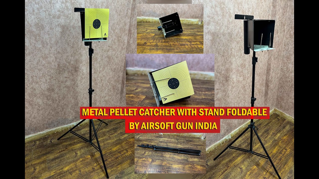 Metal Pellet Catcher With Stand Foldable - YouTube