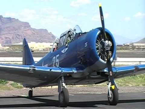 U.S. Navy SNJ-5 Texan At Falcon Field Arizona 3-26-11 - YouTube