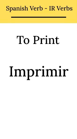 Learn How to Say the Verb "To Print / Imprimir" in Spanish | #shorts # ...