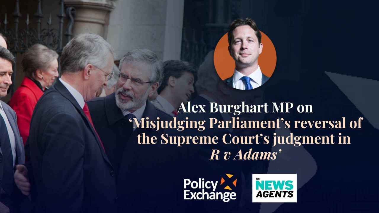 Alex Burghart MP talks to The News Agents podcast about Policy Exchange ...