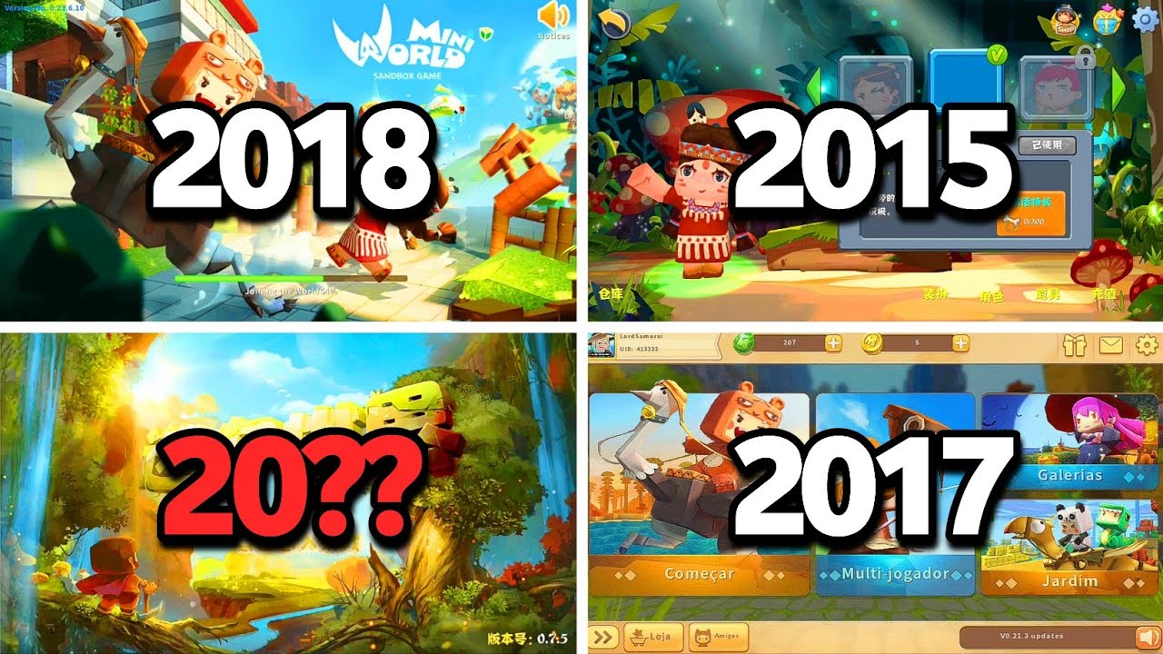 Mini World: Login Screen + Main Menu 2015 to 2024 - YouTube