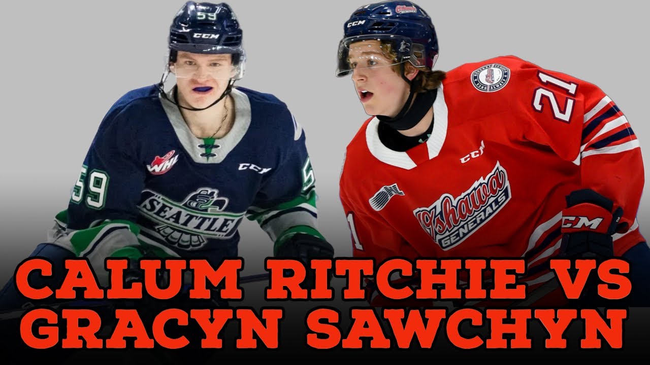 Comparing Calum Ritchie and Gracyn Sawchyn (NHL 2023 draft top eligible ...