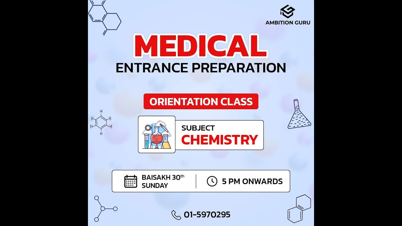 Medical Entrance Preparation Orientation Class (Chemistry) - YouTube