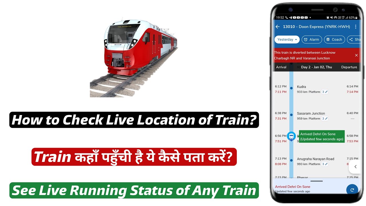 How to Check Live Location of Any Train | Train ki live location kaise ...