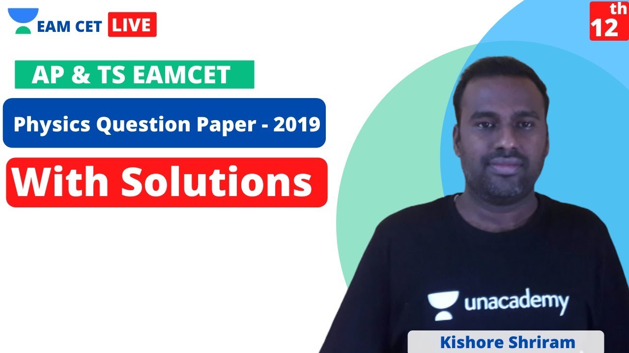 EAMCET Physics Question Paper Discussion | EAMCET 2019 Physics Question ...