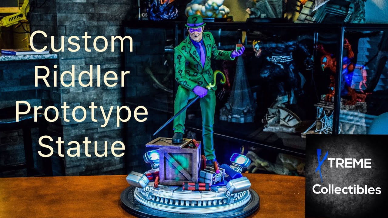 Custom Riddler Statue Preview - YouTube