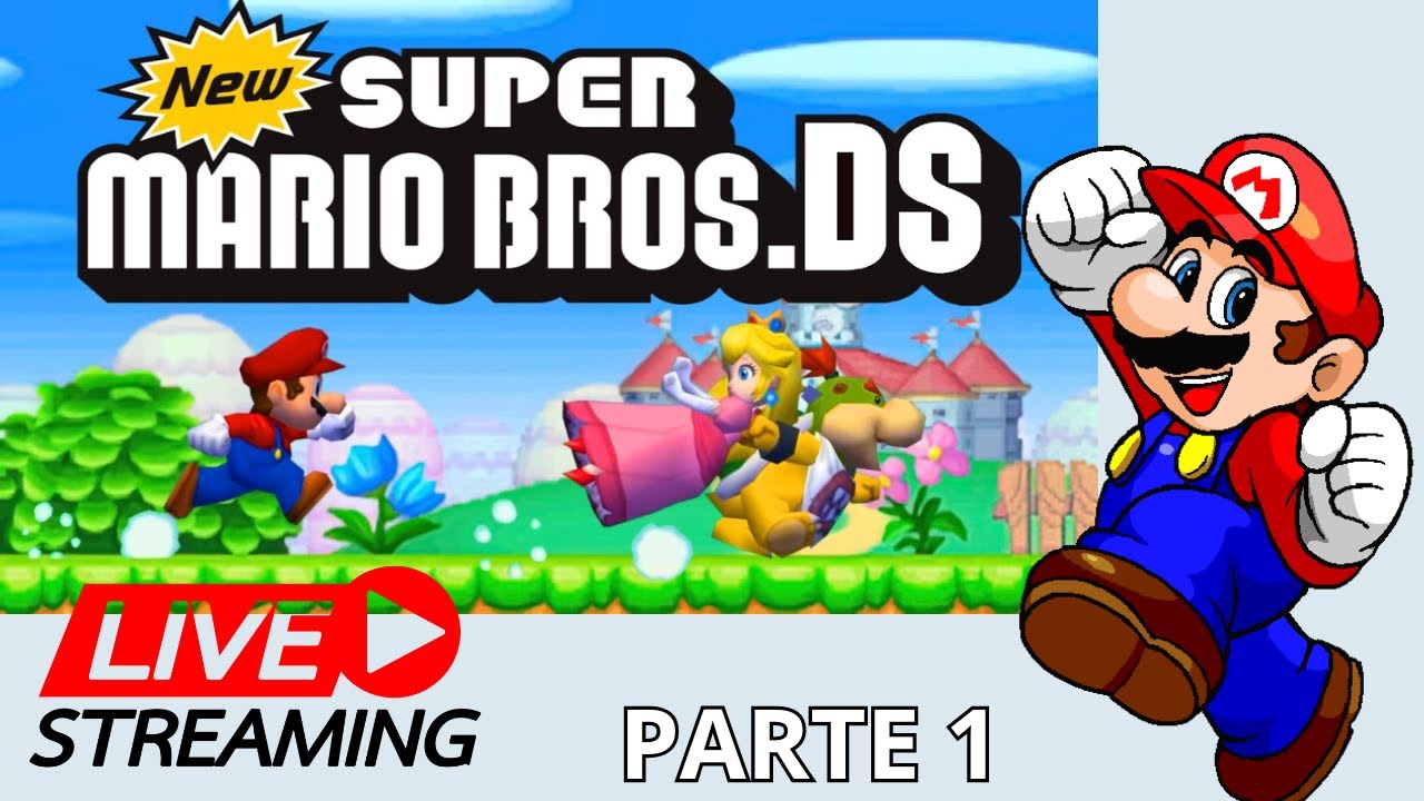 New Super Mario Bros DS - ( Live ao vivo ) | Parte 1 - YouTube