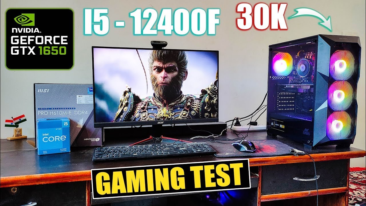 30,000/- Rs Super Intel Gaming PC Build 🔥 | Gaming Test i5 12400F + GTX ...