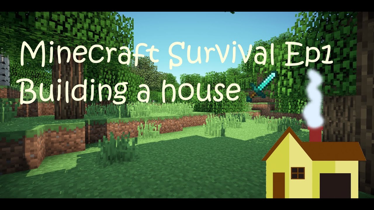 Minecraft Normal Mode Gameplay Episode one - Building a basic house ...