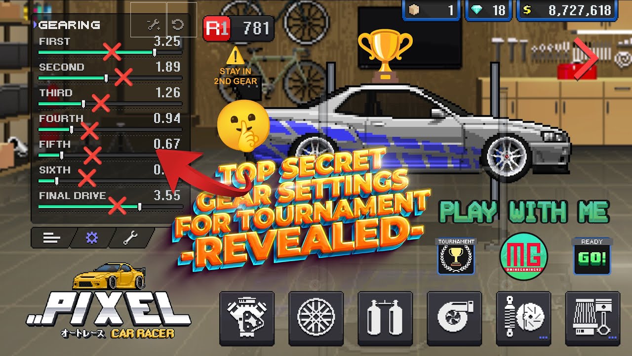 I Spent 30 Days Mastering TOURNAMENT GEAR SETTINGS in Pixel Car Racer ...