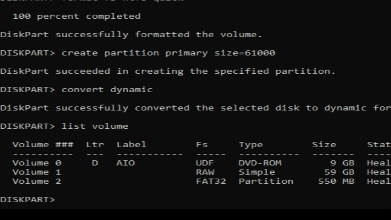 How to Create GPT (UEFI) (Guide Partition Table) Partition by CMD ...