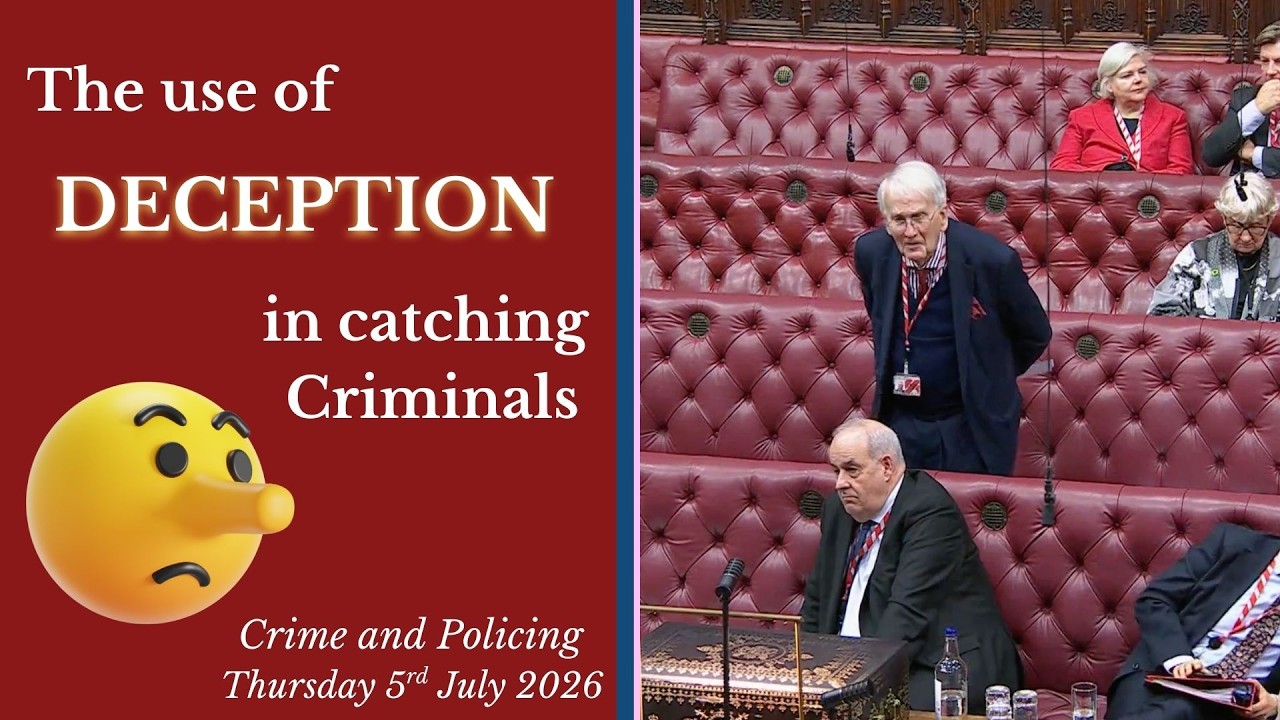 The use of Deception in Policing - Crime and Policing Bill - YouTube