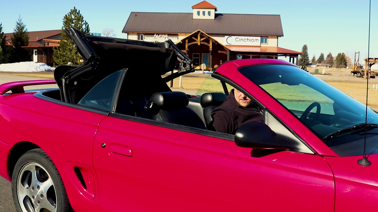 Red 1997 Ford Mustang Cobra Convertible - YouTube