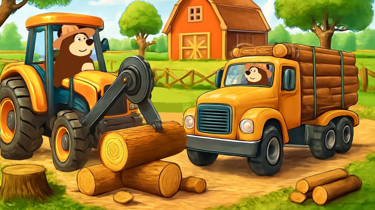 Tractor Front Loader to the Sawmill! 🚜🪵 Log Truck & Powerful Saw in ...