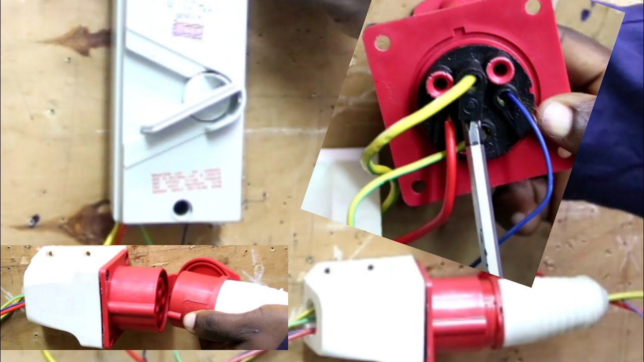 How to wire 3 phase industrial socket. - YouTube