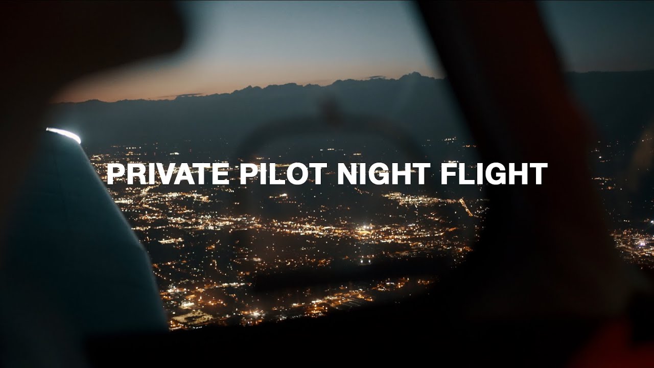 Private Pilot Night Flight in Piper Warrior 180 // Sony a7siii low ...