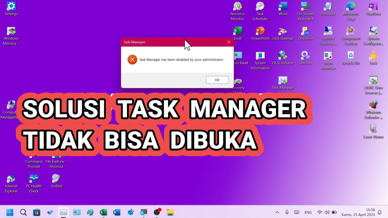 Solusi Mengatasi Task Manager Yang Tidak Bisa Dibuka (Task Manager di ...