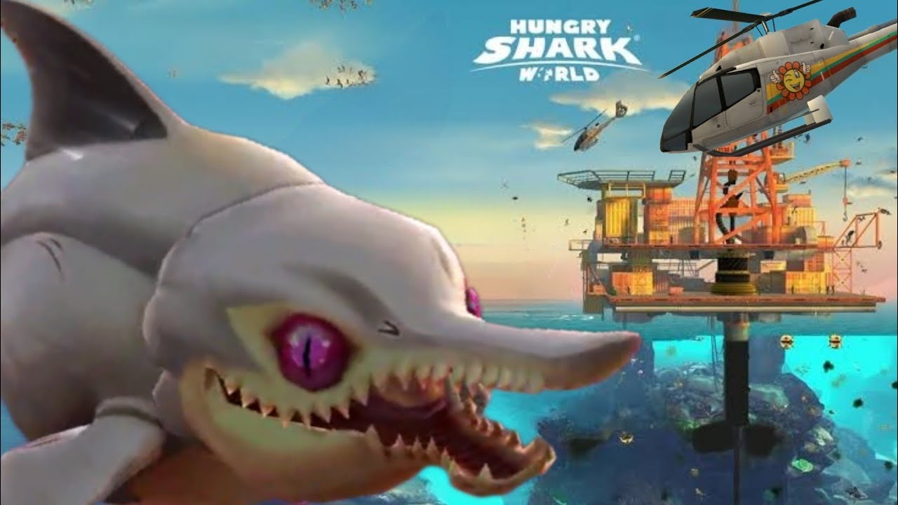 NEW GIANT ECHO SHARK UNLOCKED AND GAMEPLAY - HUNGRY SHARK WORLD ...