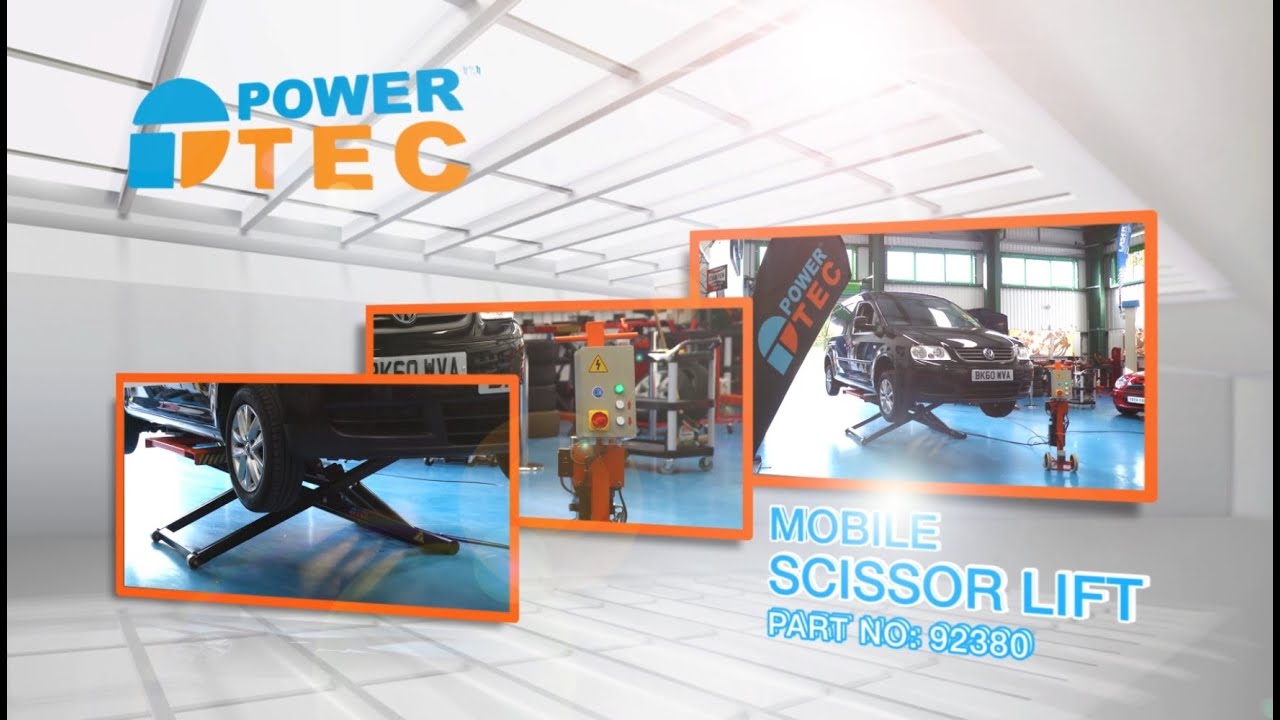92380 | Power-TEC Mobile Scissor Lift - YouTube