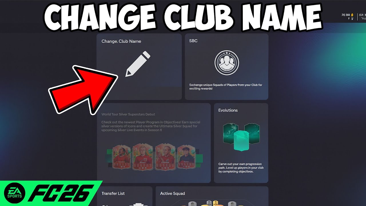 Can I Change Club Name In FC 26 Web App? - YouTube